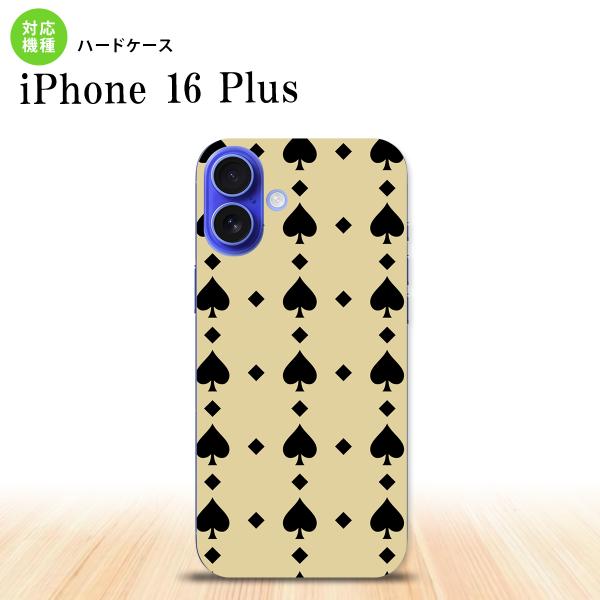 iPhone16 plus iPhone16 plus スマホケース 背面ケース ハードケース トランプ スペード ベージュ 黒+:-:+:-:+:-:+:-:+:-:+:-:+:-:+:-:+:-:+:-:+:-:+:-:+:-:+:-:...
