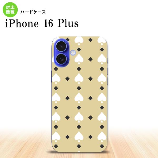 iPhone16 plus iPhone16 plus スマホケース 背面ケース ハードケース トランプ スペード ベージュ 白+:-:+:-:+:-:+:-:+:-:+:-:+:-:+:-:+:-:+:-:+:-:+:-:+:-:+:-:...