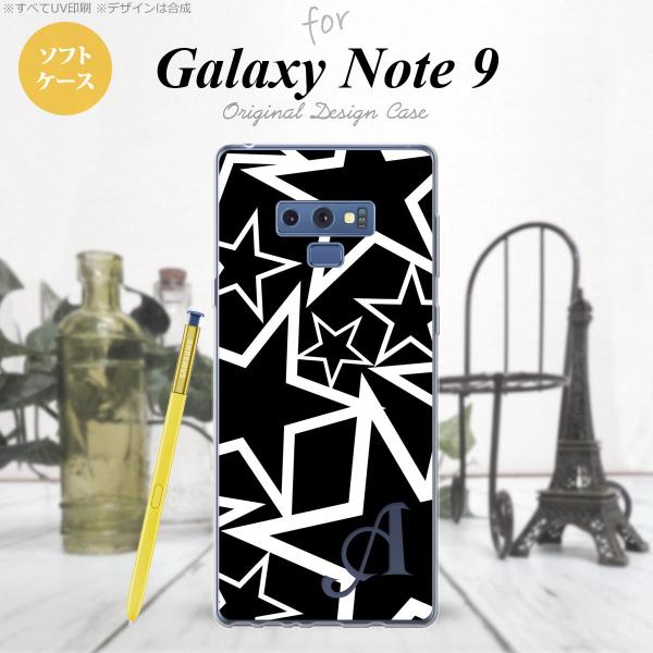 Galaxy Note 9 ギャラクシー ノート9 SC-01L SCV40 スマホケース カバー ソフトケース 星 黒×白 イニシャル 対応+:-:+:-:+:-:+:-:+:-:+:-:+:-:+:-:+:-:+:-:+:-:+:-:+...