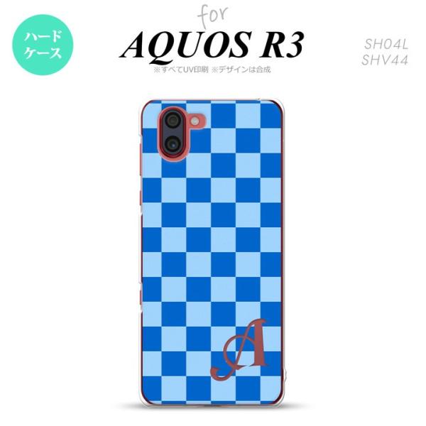 SH-01M/SHV44 AQUOS R3 スマホケース ハードケース スクエア 青 水色 +アルファベット+:-:+:-:+:-:+:-:+:-:+:-:+:-:+:-:+:-:+:-:+:-:+:-:+:-:+:-:+:-:+:-:+:...