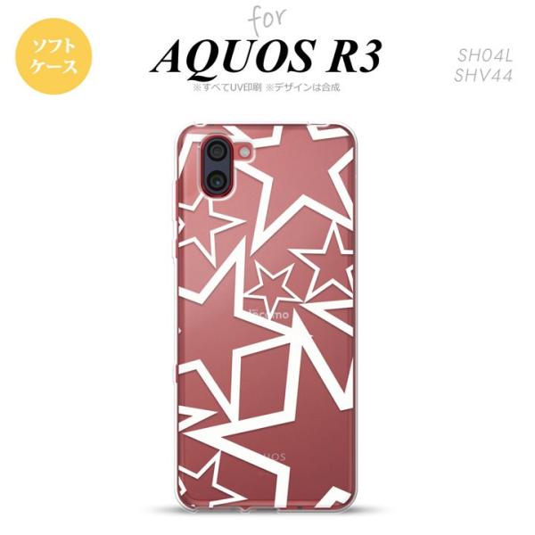 SH-01M AQUOS R3 スマホケース ソフトケース 星 クリア 白+:-:+:-:+:-:+:-:+:-:+:-:+:-:+:-:+:-:+:-:+:-:+:-:+:-:+:-:+:-:+:-:+:-:+:-:+:-:+:-:+対応...