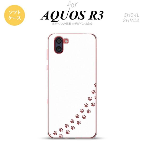 SH-01M AQUOS R3 スマホケース ソフトケース 猫 足跡 白 クリア+:-:+:-:+:-:+:-:+:-:+:-:+:-:+:-:+:-:+:-:+:-:+:-:+:-:+:-:+:-:+:-:+:-:+:-:+:-:+:-:...