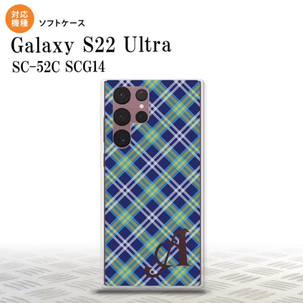 SC-52C SCG14 Galaxy S22 Ultra スマホケース 背面ケースソフトケース チェック A 青 +アルファベット+:-:+:-:+:-:+:-:+:-:+:-:+:-:+:-:+:-:+:-:+:-:+:-:+:-:+:...