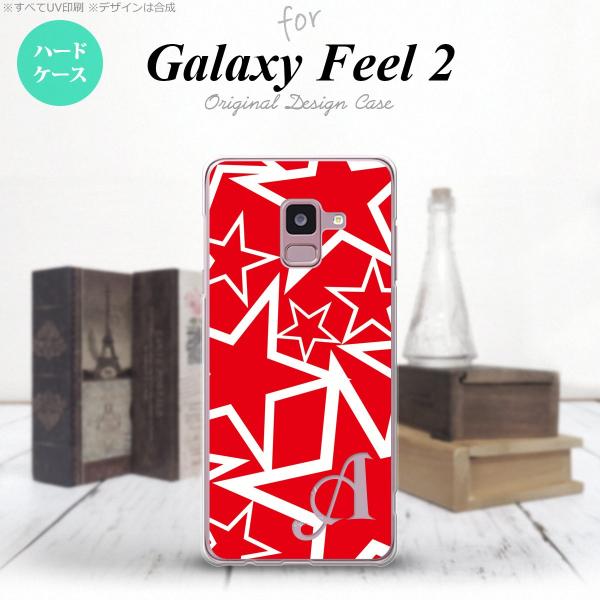 Galaxy Feel 2 ギャラクシー フィール 2 SC-02L スマホケース カバー ハードケース 星 赤×白 イニシャル 対応+:-:+:-:+:-:+:-:+:-:+:-:+:-:+:-:+:-:+:-:+:-:+:-:+:-:+...