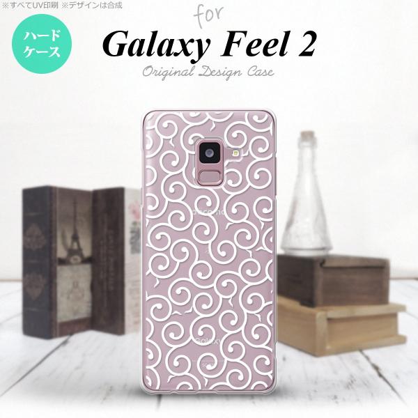 Galaxy Feel 2 ギャラクシー フィール 2 SC-02L スマホケース カバー ハードケース 唐草 クリア×白+:-:+:-:+:-:+:-:+:-:+:-:+:-:+:-:+:-:+:-:+:-:+:-:+:-:+:-:+:-...