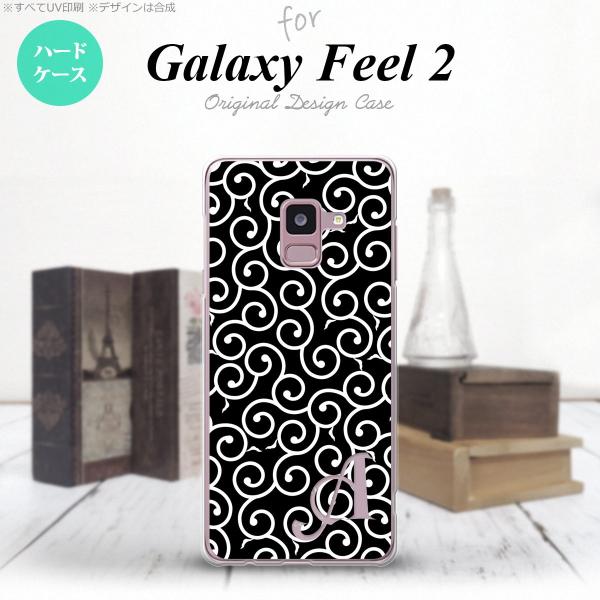 Galaxy Feel 2 ギャラクシー フィール 2 SC-02L スマホケース カバー ハードケース 唐草 黒×白 イニシャル 対応+:-:+:-:+:-:+:-:+:-:+:-:+:-:+:-:+:-:+:-:+:-:+:-:+:-:...