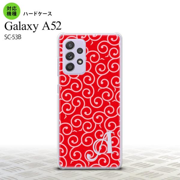 SC-53B Galaxy A52 スマホケース ハードケース 唐草 赤 ピンク +アルファベット+:-:+:-:+:-:+:-:+:-:+:-:+:-:+:-:+:-:+:-:+:-:+:-:+:-:+:-:+:-:+:-:+:-:+:-...