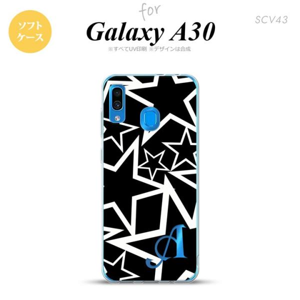 SCV43 Galaxy A30 スマホケース カバー 星 黒 白 +アルファベット+:-:+:-:+:-:+:-:+:-:+:-:+:-:+:-:+:-:+:-:+:-:+:-:+:-:+:-:+:-:+:-:+:-:+:-:+:-:+:...