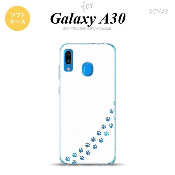 SCV43 Galaxy A30 スマホケース カバー 猫 足跡 白 クリア+:-:+:-:+:-:+:-:+:-:+:-:+:-:+:-:+:-:+:-:+:-:+:-:+:-:+:-:+:-:+:-:+:-:+:-:+:-:+:-:+対...