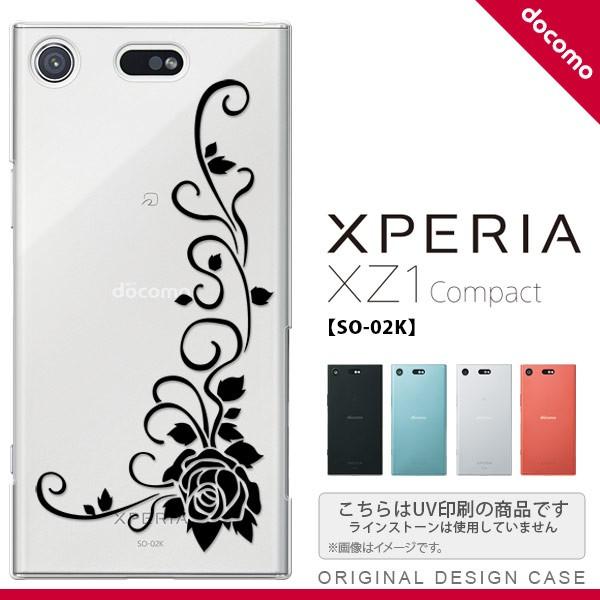 SO02K スマホケース Xperia XZ1 Compact SO-02K カバー エクスペリア XZ1 バラB クリア×黒 nk-so02k-1069対応機種名：Xperia XZ1 Compact SO-02K 素材：ポリカーボネート...