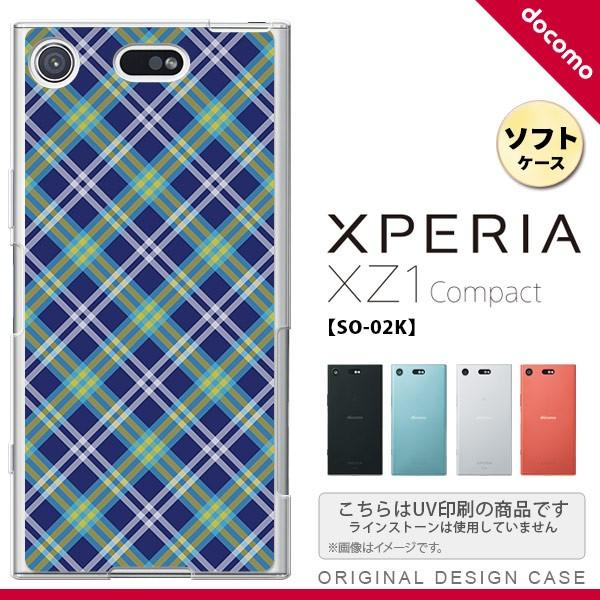 SO02K スマホケース Xperia XZ1 Compact SO-02K カバー エクスペリア XZ1 チェックA 青 nk-so02k-tp437対応機種名：Xperia XZ1 Compact SO-02K 素材：TPU素材※お買い...