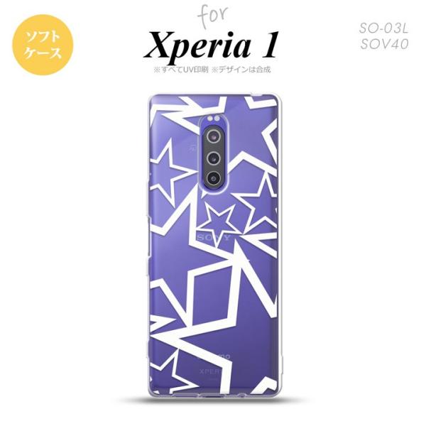 SO-03L SOV40 901SO Xperia 1 スマホケース ソフト カバー 星 クリア 白+:-:+:-:+:-:+:-:+:-:+:-:+:-:+:-:+:-:+:-:+:-:+:-:+:-:+:-:+:-:+:-:+:-:+:...