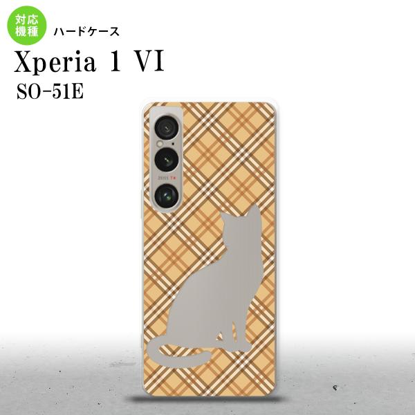 Xperia1VI Xperia1VI スマホケース 背面ケース ハードケース 猫 チェック A 茶+:-:+:-:+:-:+:-:+:-:+:-:+:-:+:-:+:-:+:-:+:-:+:-:+:-:+:-:+:-:+:-:+:-:+:...