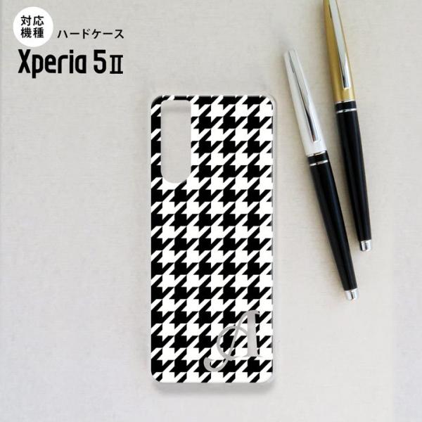 Xperia5 II 5G ケース ハードケース スマホケース ストラップホール有 千鳥 格子 大 黒 白 +アルファベット+:-:+:-:+:-:+:-:+:-:+:-:+:-:+:-:+:-:+:-:+:-:+:-:+:-:+:-:+:...