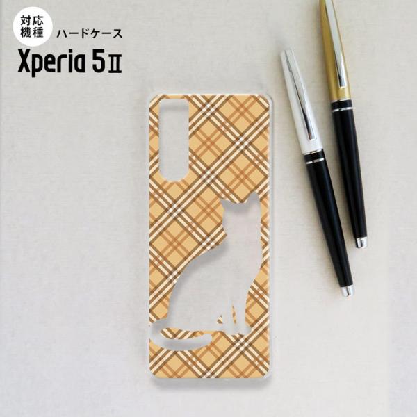 Xperia5 II 5G ケース ハードケース スマホケース ストラップホール有 猫 チェック A 茶+:-:+:-:+:-:+:-:+:-:+:-:+:-:+:-:+:-:+:-:+:-:+:-:+:-:+:-:+:-:+:-:+:-:...