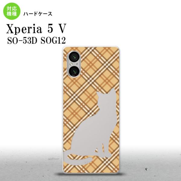 Xperia 5V Xperia 5V スマホケース 背面ケース ハードケース 猫 チェック A 茶+:-:+:-:+:-:+:-:+:-:+:-:+:-:+:-:+:-:+:-:+:-:+:-:+:-:+:-:+:-:+:-:+:-:+:...