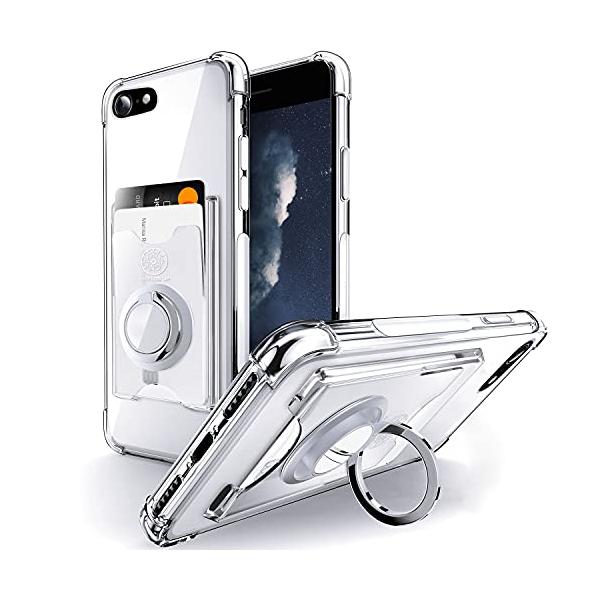 互換性iPhone 7・8・SE第3 /2世代専用です。ご購入前に、選択したモデルが正しいかどうかをご確認ください。リング付き＆スタンド機能リングは360度回転可能で、180度の角度調節も可能です。ケースを横置きにするとスタンド機能になり、...
