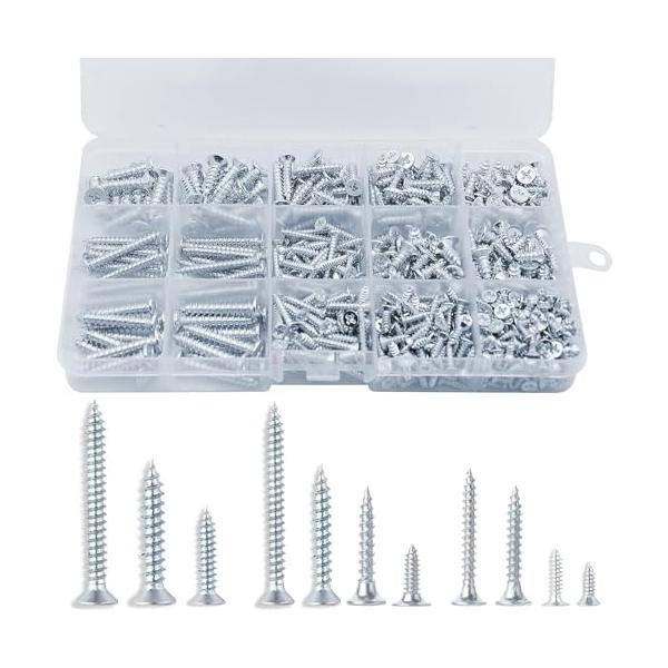 様々なニーズに対応！豊富なサイズのネジセット！「M3x6mm、M3x10mm、M3x16mm、M3x20mm、M4×10mm、M4×16mm、M4×20mm、M4×30mm、M5×12mm、M5×20mm、M5×30mm」ナット、ワッシャ：...