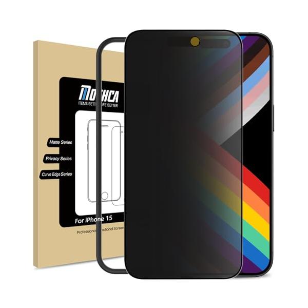 覗き見防止これは180度仕様のプライバシー保護フィルムで、スマホを縦に持っていると、左右から画面を覗き込むのを防ぐことができます。最新のブラインドデザインを採用し、約25°傾斜すると画面が見えなくなり、正面から見ると画面の解像度に影響を与え...