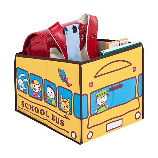 サイズ:30×40×30ｃｍ カラー:スクールバス柄ランドセル専用ボックス:お子様のお片付けの習慣づけに。ランドセルと学校で必要なものを一緒に保管。家に帰ってすぐ収納ケースに置ける。机の側に置いて使いやすく保管。丈夫な厚紙入りでしっかり自立...