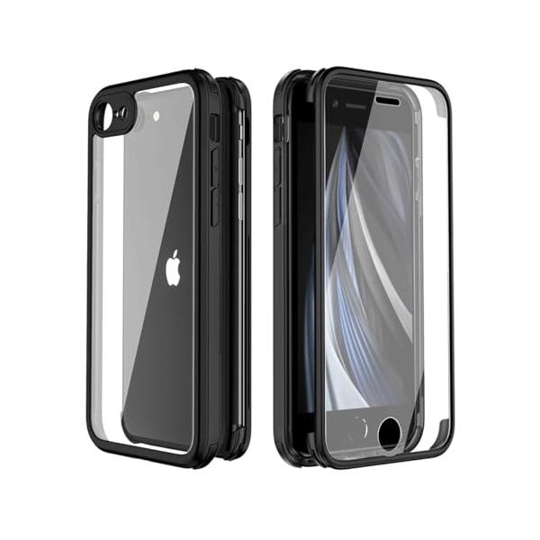 360°保護9H硬度ガラス+TPUフレーム+背面PCパネルと組み合わせの三層構造、透明なリアプレートはあいふぉんSE3 / SE2 / 8本体背面のオリジナルカラーを表示すると同時に傷や衝撃などから守ります。超薄型＆超軽量ミニマリストフォー...