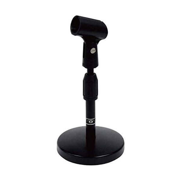 卓上マイクスタンド、カラー:ブラック高さ:225mm~330mm 迄調節可能、台座径:Φ115mmマイクホルダー付、ホルダー対応径:25mm~30mm重量:約910g、カラー:ブラック付属の樹脂製の変換ネジを使用していただければ他社製マイク...