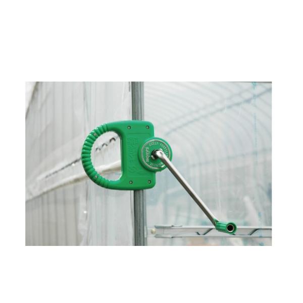 巻き上げにおける上下移動がスムーズで女性でも簡単に巻上げができる新構造。らくに作業ができると大好評です！巻き上げ開閉幅：1ｍ