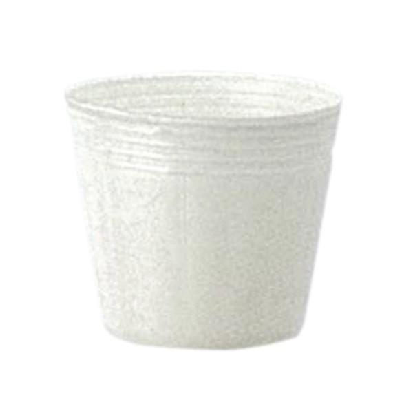・サイズ：口径12.0cm×高さ10cm・穴数：底1個・品種の区別はもちろん、花色に合わせポット色もチョイスする時代。　シンプルな白のポリポットです。