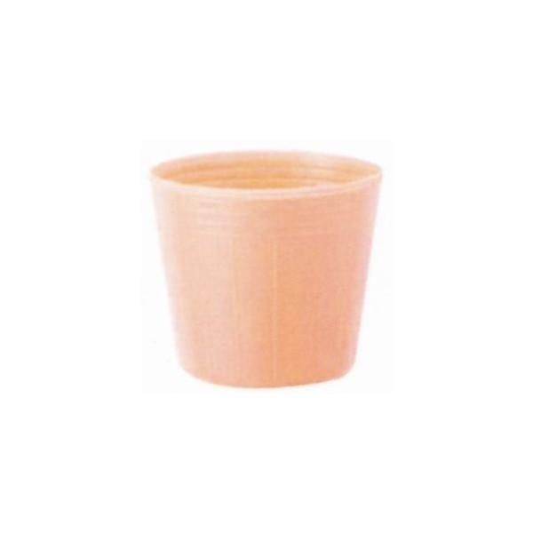・サイズ：口径9.0cm×高さ7.6cm・穴数：底1個・品種の区別はもちろん、花色に合わせポット色もチョイスする時代。　明るいペールオレンジのポリポットです。