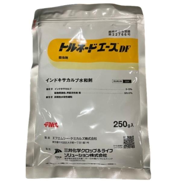 農林水産省登録番号：22766農薬の種類：インドキサカルブ水和剤名称：トルネードエースＤＦ内容量：250g※農林水産省登録番号：22767・22769となる場合がございます。大型チョウ目害虫のヨトウムシ、ハスモンヨトウ、オオタバコガなどに高...