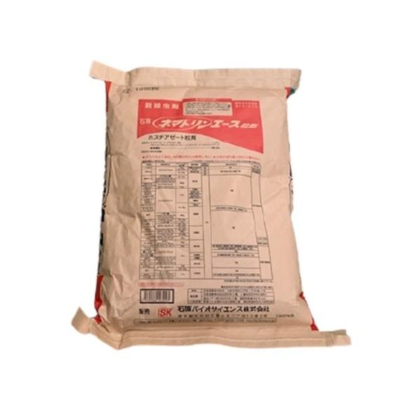 農林水産省登録番号：20265農薬の種類：ホスチアゼート粒剤名称：石原ネマトリンエース粒剤内容量：20kg有機りん系の殺線虫剤■簡便な作業性くん蒸剤のように被覆期間やガス抜き作業の必要がなく、薬剤の処理直後から播種、定植が可能です。■センチ...