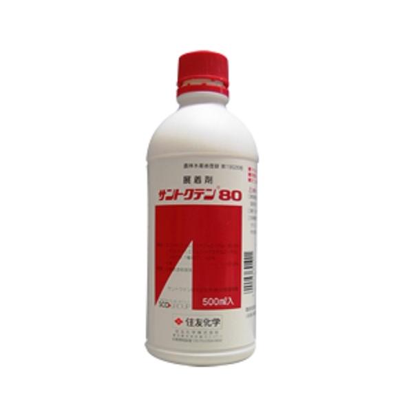 農林水産省登録番号：19026農薬の種類：展着剤名称：サントクテン８０内容量：500ml稲、キャベツ、ねぎ類、さといも等の薬液のつきにくい作物は３，０００〜５，０００倍。果樹、野菜等の薬液の付きやすい作物は５，０００〜１０，０００倍で使用し...