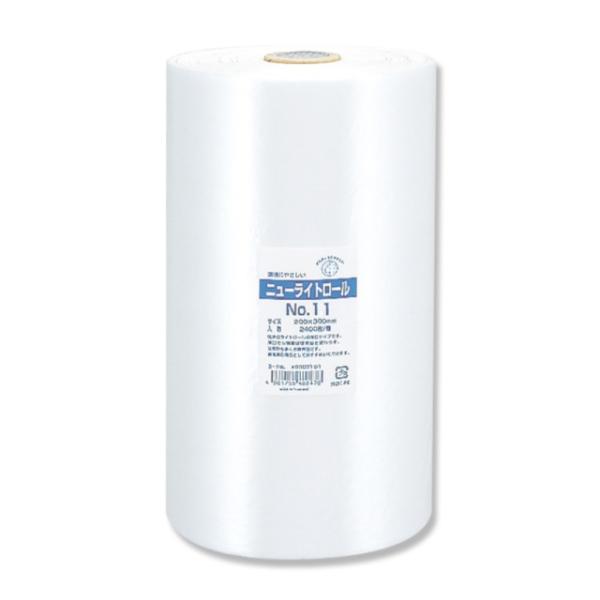 HDPE（高密度ポリエチレン・カサカサした素材）の半透明な袋で1巻あたり約2400枚ロール巻きになっており、ミシン目から1枚ずつ切ることができます。0.008mmの極薄強化ポリ袋です。