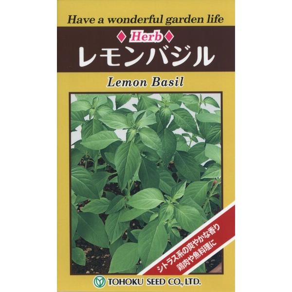 ハーブの種　爽やかな柑橘系の香り　香りも楽しめて育てやすいのでポタジェガーデンにもおすすめ。　生産地：中国　発芽率：70%以上　内容量：0.5ml