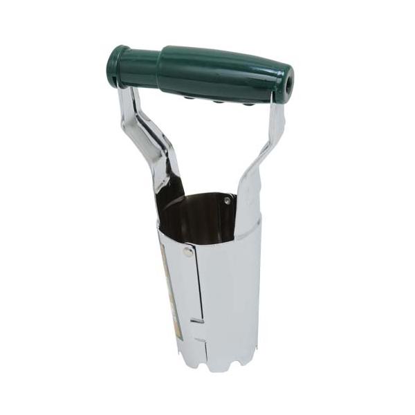 球根の植え付け用です。球根を植えつける穴を効率よく地面に開けるスチール製の専用ツールです。●目盛付●鉄メーカー：藤原産業（株）