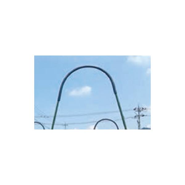 別売りの鋼管竹を差すとアーケードが出来ます。トマトの雨よけ栽培にも適します。弊社オリジナル鋼管竹やセキスイ製品と組み合わせて使用できます。タキロン製品と組み合わせる事はできません。ネット栽培に。キュウリ・えんどう・いんげん・長芋等。