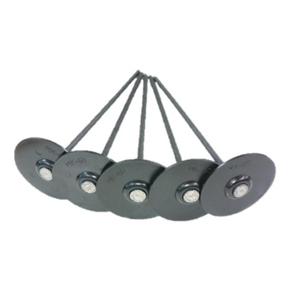 100ヶ 不織布、マルチ、防草シート、ネット類の止め杭。錆びて地面から抜けにくくするタイプの商品です。