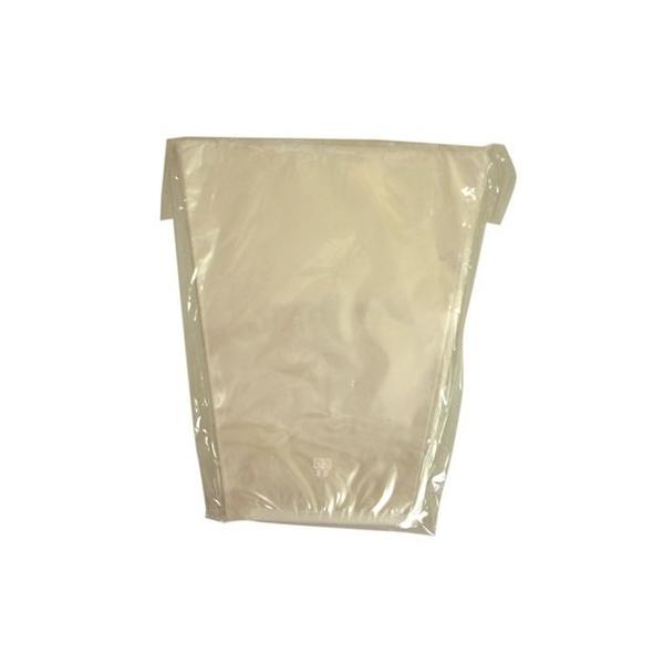 無地の三角野菜袋です。水抜きシールタイプ。底面の両端2箇所がシールされておらず水分をにがす加工となっています。