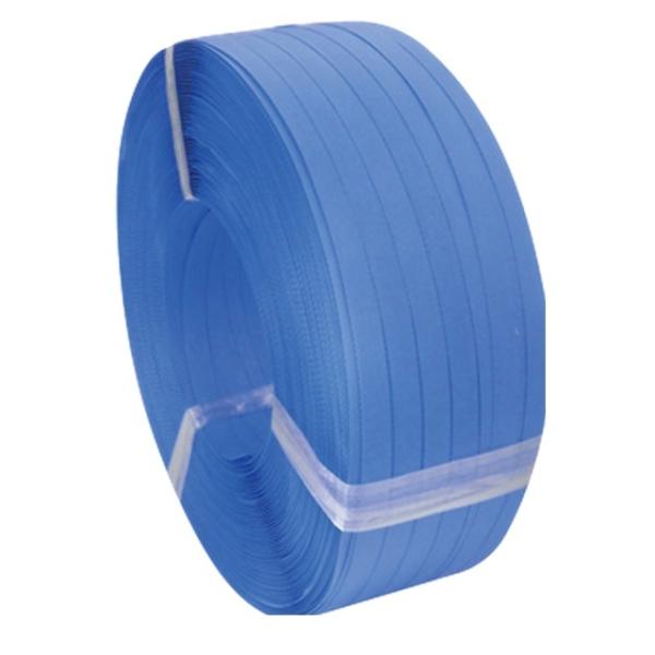 画像はイメージです。詳細な色は写真と異なる場合がございます。ご了承ください。引張強度130kg、破断伸度20％。極めて強靱ながらも、軽さ・柔らかさを兼ね備えています。幅15.5mm×長さ1000m手締め用青5巻セット