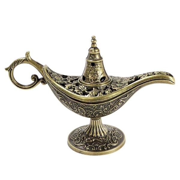 「商品情報」「主な仕様」『コーンお香専用お香たて』 アラジン風デザイン:魔法のランプをモチーフにしたおしゃれな香炉。空間を華やかに彩るインテリアとしても活躍【対応香サイズ】天然盤香（直径約42mm）にぴったり。甘く深みのある沈香、爽やかな檀...