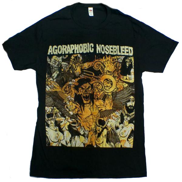 マサチューセッツのマシングラインドAGORAPHOBIC NOSEBLEED Tシャツですバックプリントはありませんアメリカの所属レーベルからの輸入品です【サイズ詳細】Sサイズ　着丈70cm　身幅(脇下)46cmMサイズ　着丈73cm　身幅...