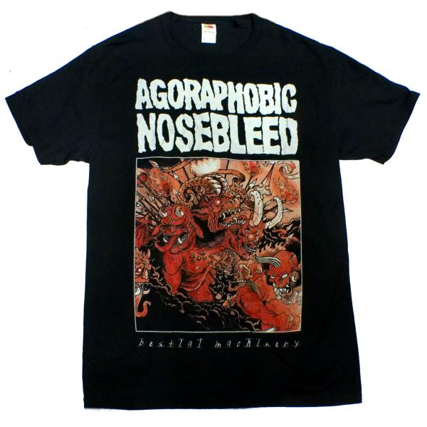 マサチューセッツのマシングラインドAGORAPHOBIC NOSEBLEED Tシャツですバックプリントはありませんアメリカの所属レーベルからの輸入品です【サイズ詳細】Sサイズ　着丈70cm　身幅(脇下)46cmMサイズ　着丈73cm　身幅...