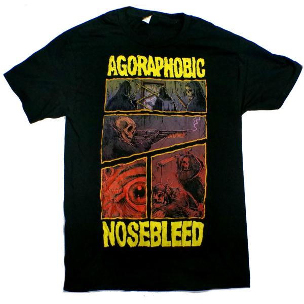 マサチューセッツのマシングラインドAGORAPHOBIC NOSEBLEED Tシャツですバックプリントはありませんアメリカの所属レーベルからの輸入品です【サイズ詳細】Sサイズ　着丈70cm　身幅(脇下)46cmMサイズ　着丈73cm　身幅...