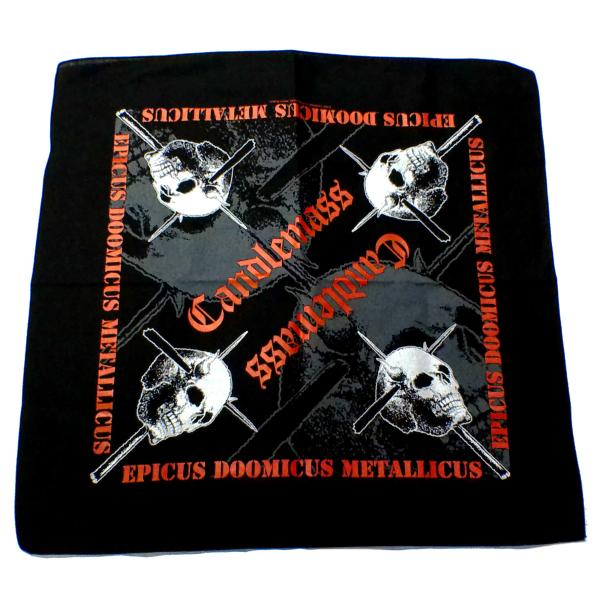スウェーデンのドゥームメタルCANDLEMASS バンダナですイギリスのオフィシャルショップからの輸入品です54cmx54cm