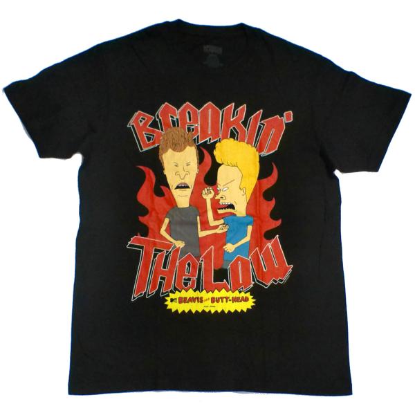 アメリカのTVアニメBEAVIS AND BUTT-HEAD　Tシャツですバックプリントはありませんアメリカのオフィシャルストアからの輸入品です【サイズ詳細】Sサイズ 着丈66cm 身幅47cmMサイズ 着丈74cm 身幅50cmLサイズ ...