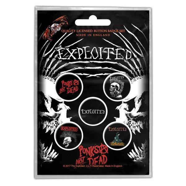 THE EXPLOITED ボタンピンバッジ5個セットです各 直径2.5cm裏面ピン留めですバラ売りは対応しておりません