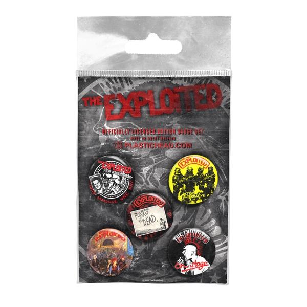 THE EXPLOITED ボタンピンバッジ5個セットです各 直径2.5cm裏面ピン留めですバラ売りは対応しておりません