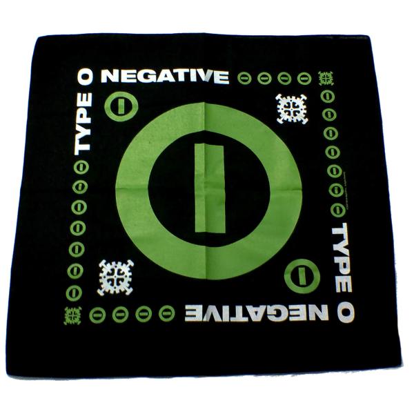 アメリカのゴシックメタルTYPE O NEGATIVE バンダナですイギリスのオフィシャルショップからの輸入品です54cmx54cm