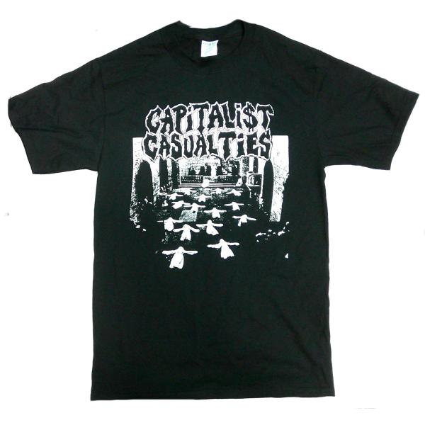 カルフォルニアのパワーバイオレンスCAPITALIST CASUALITIES Tシャツですバックプリントはありませんアメリカのオフィシャルショップからの輸入品です【サイズ詳細】Sサイズ　着丈70cm　身幅（脇下）46cmMサイズ　着丈73...