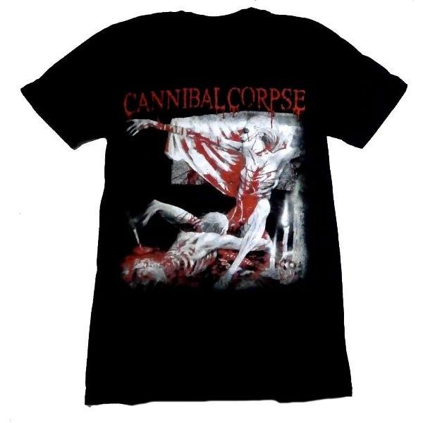 フロリダのデスメタルCANNIBAL CORPSE Tシャツですイギリスのオフィシャルショップからの輸入品です【サイズ詳細】Sサイズ　着丈68cm　身幅（脇下）44cmMサイズ　着丈70cm　身幅（脇下）48cmLサイズ　着丈73cm　身幅...